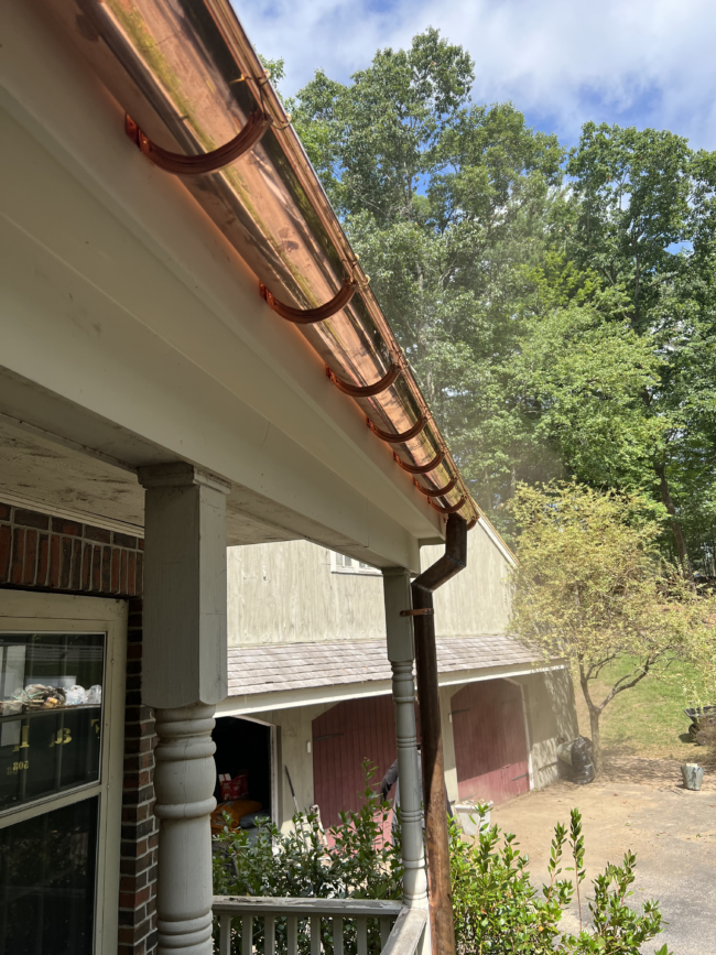 Copper Gutter Project - Altitude Roofing