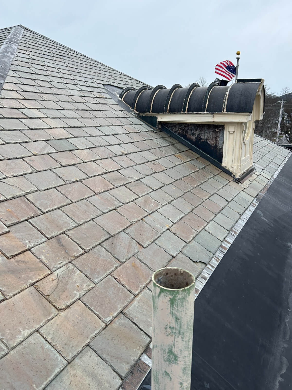 Bar Harbor ME Post Office Slate Repair - Altitude Roofing